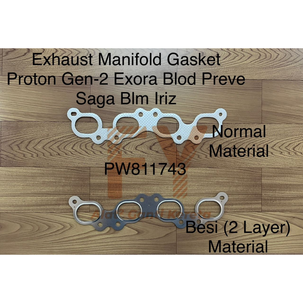EXHAUST MANIFOLD GASKET PROTON GEN-2 EXORA BLOD PREVE SAGA BLM IRIZ ...