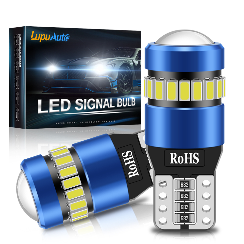 LupuAuto 2pcs T10 W5W 194 168 LED signal light 3014 3030 chip t10 led bulb interior atmosphere ...