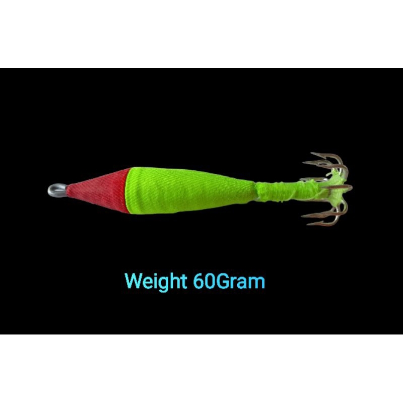 CANDAT VIETNAM TWIST SQUID JIG *HAND MADE* SIZE 60GRAM🔥GLOW(CANDAT ...