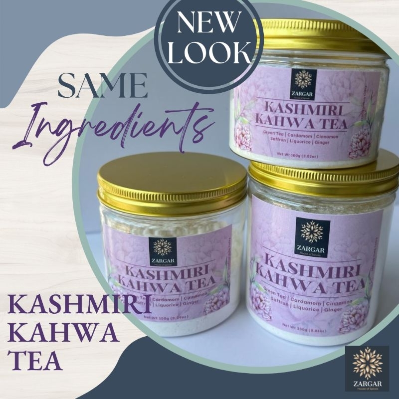 Kashmiri Kahwa Tea Powder | Serbuk Teh Qawah Kashmir | Saffron Green ...