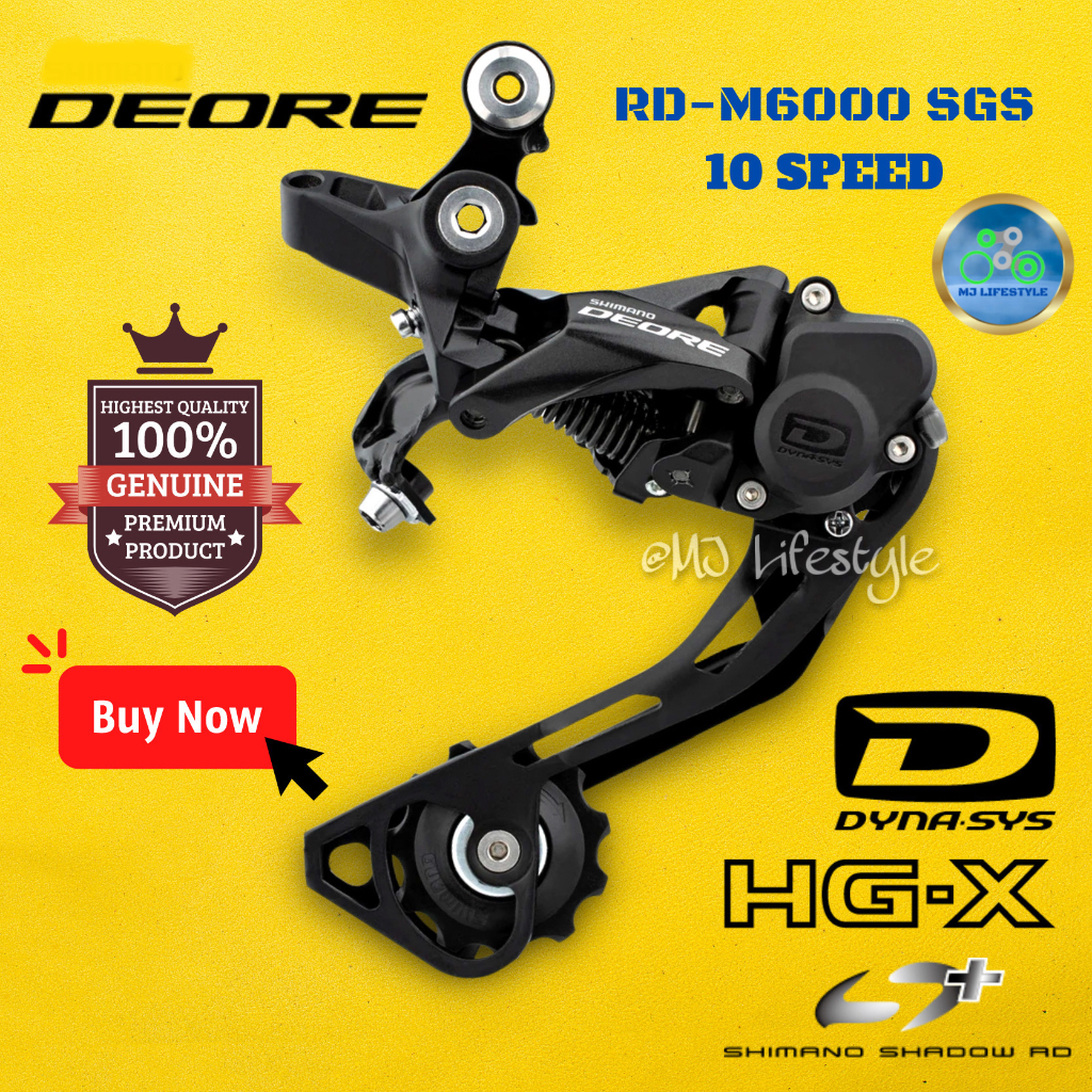 [𝟏𝟎𝟎% 𝐎𝐑𝐈𝐆𝐈𝐍𝐀𝐋®] Deore 10 Speed Rear Derailleur RD M6000 Bicycle Gear ...