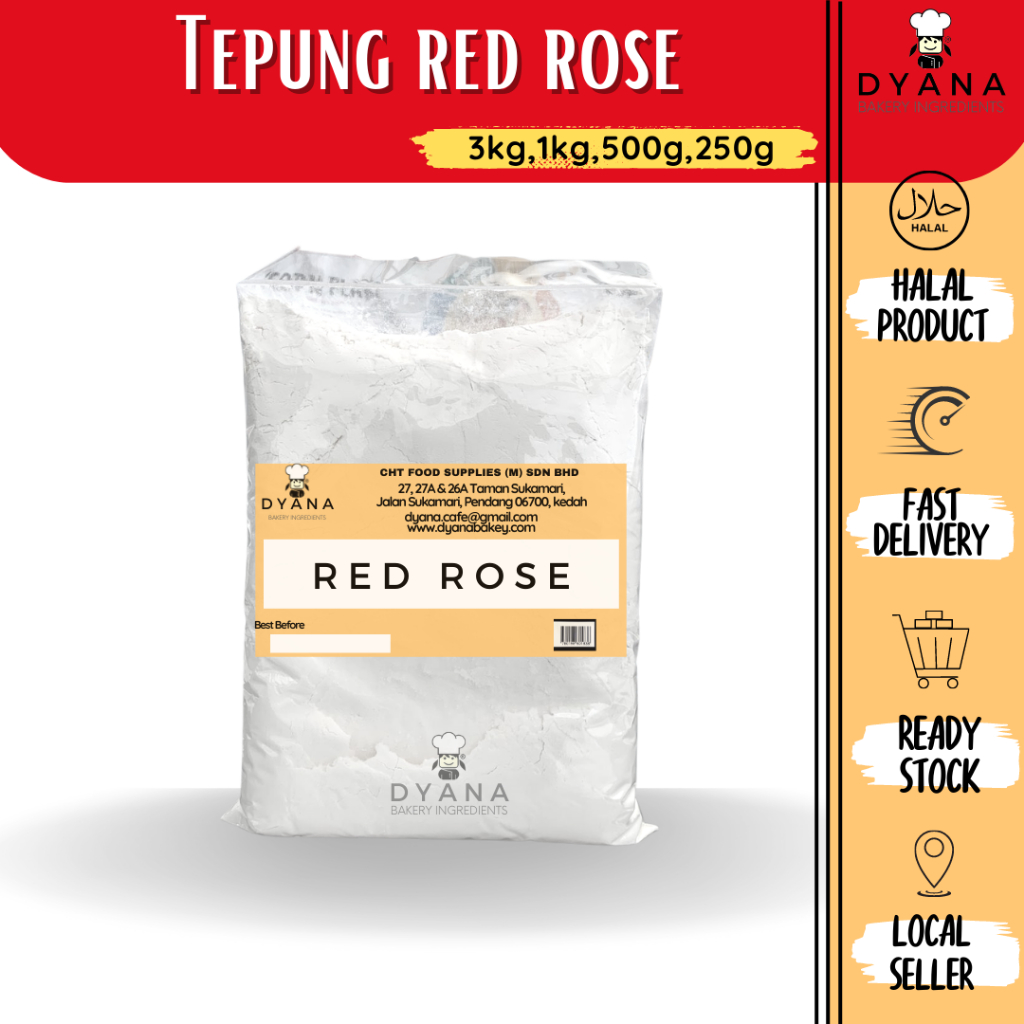 Red Rose Flour / Tepung Ros Merah 1kg & 500g | Shopee Malaysia