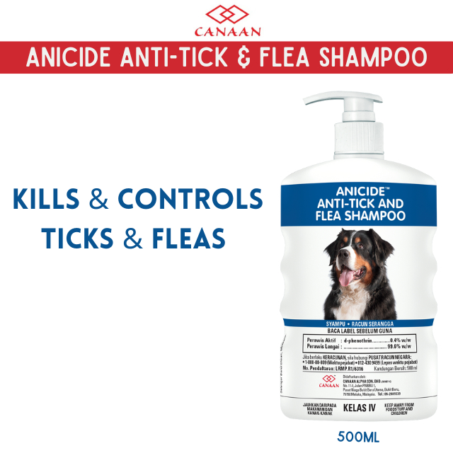 CANAAN Anicide Anti Tick & Flea Shampoo Kills And Controls Ticks And ...
