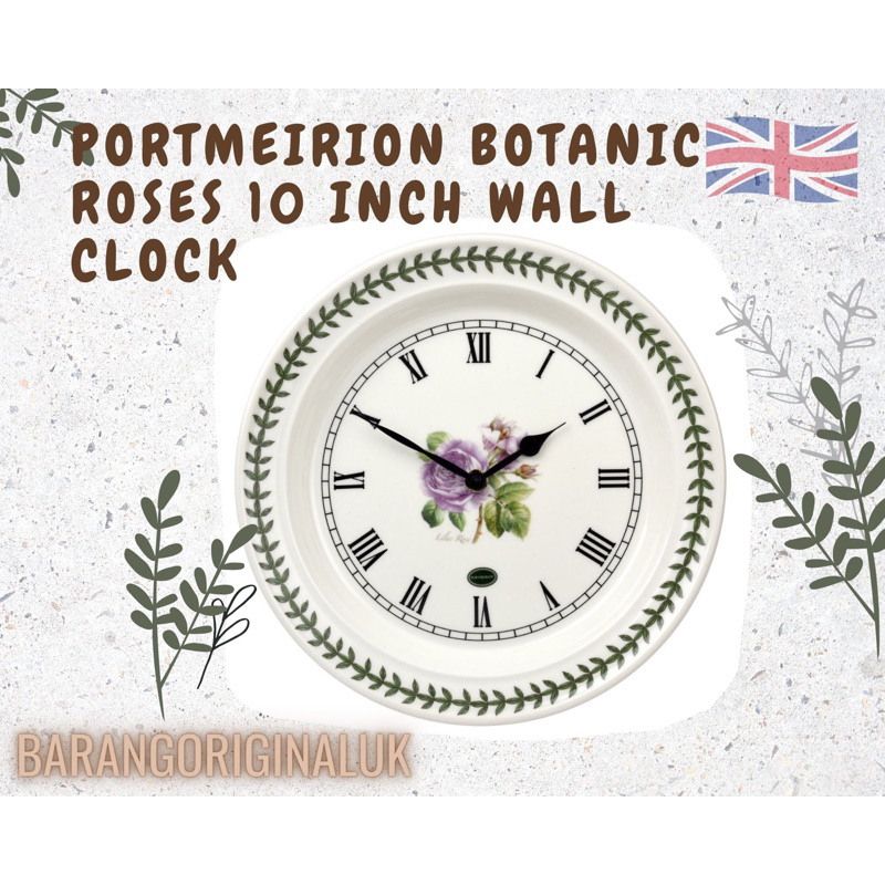 Portmeirion Botanic Roses 10 inch wall clock | Shopee Malaysia