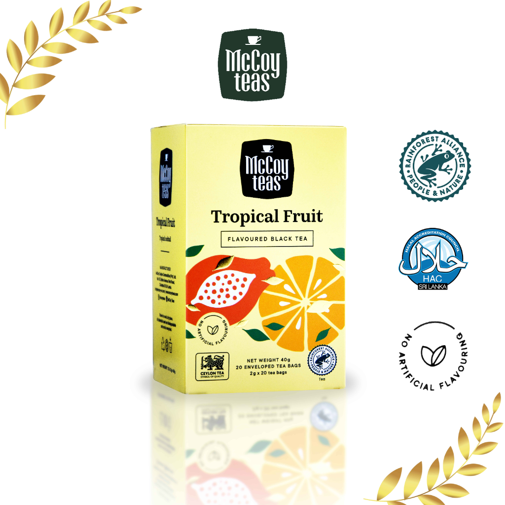 McCoy Tropical Fruit Premium Tea Individually Wrapped Teabag Halal ...