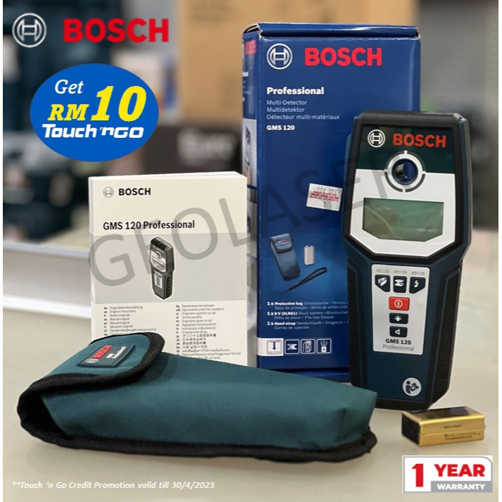 Bosch GMS 120 Professional Multi Metal Nail Wire Detector / Wall ...