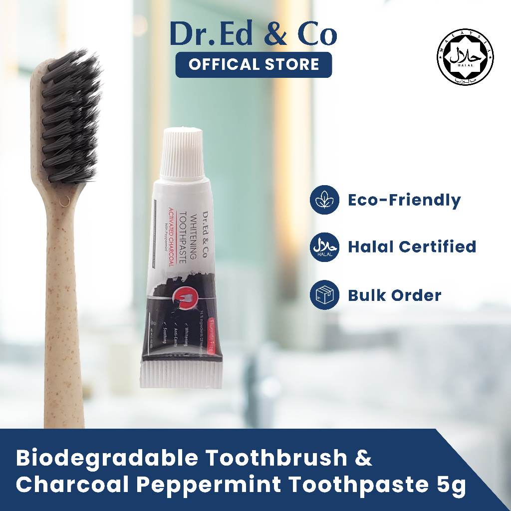 Dr.Ed & Co Halal Hotel Dental Kit with OPP Bag | Biodegradable Soft ...