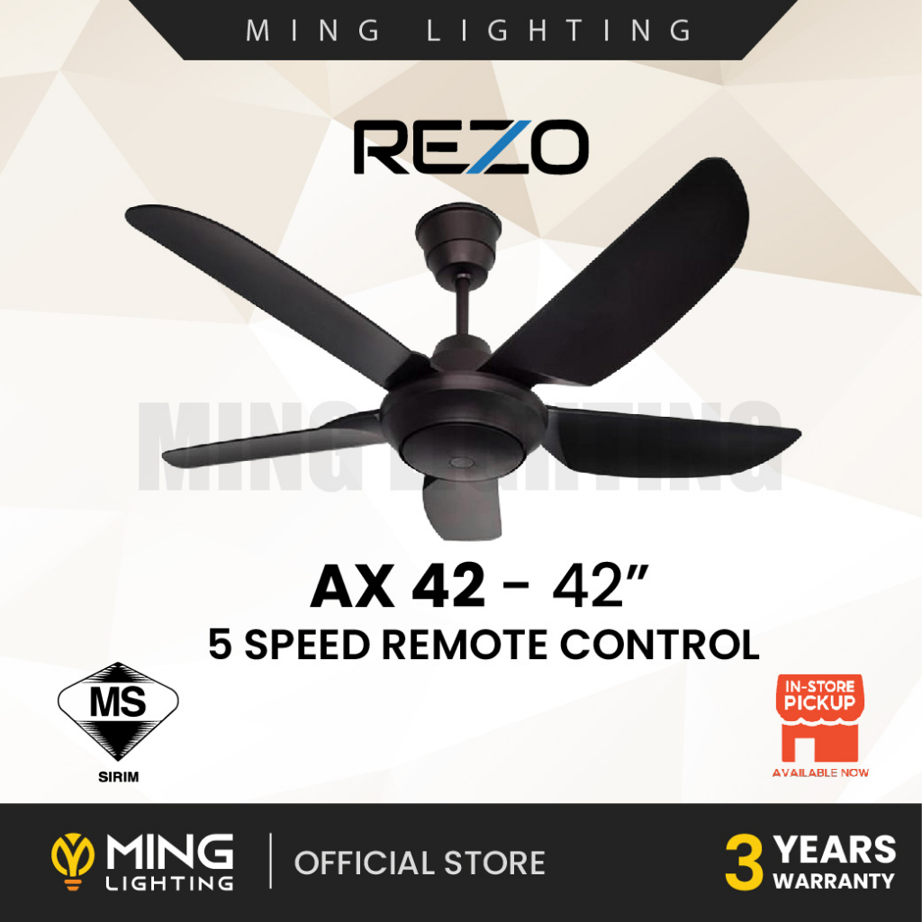 (Sirim) REZO Ceiling Fan AX42 Classic Series 42" AC Motor Remote ...