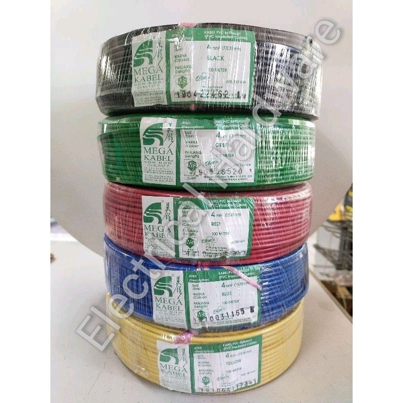 LOOSE CUT MEGA 4mm (7/0.85mm) PVC Insulated Power Cable Wire ...