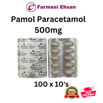 Sunward Pamol Tablet 500mg (100 x 10s) | Fever, Sakit Kepala, Demam ...