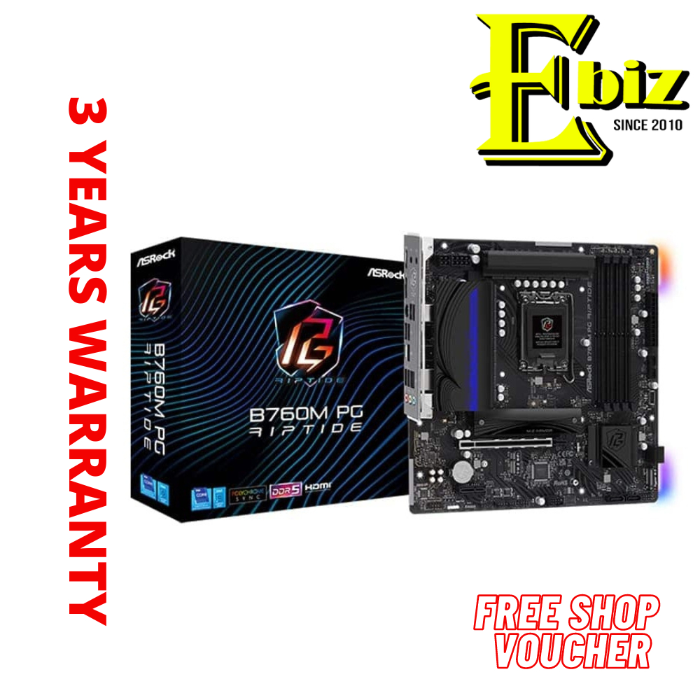 ASROCK B760M PG Riptide LGA1700 DDR5 Motherboard | Shopee Malaysia