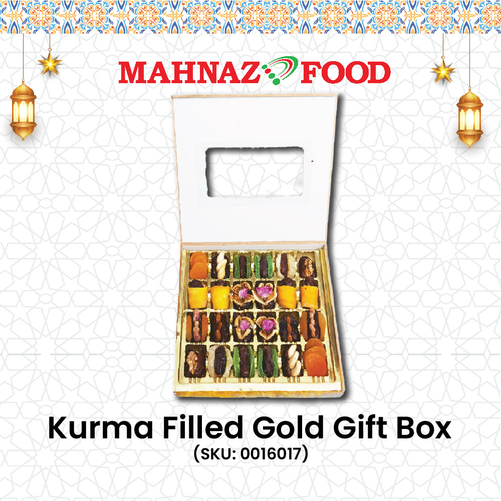 Mahnaz Food Kurma Filled Gold Gift Box | Shopee Malaysia