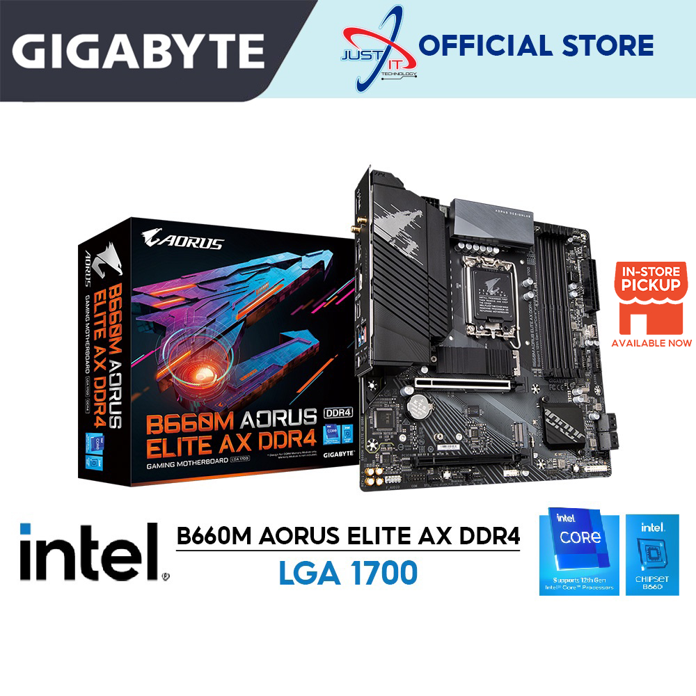 GIGABYTE B660M AORUS ELITE AX DDR4 LGA1700 MOTHERBOARD Combo Deal I3 ...