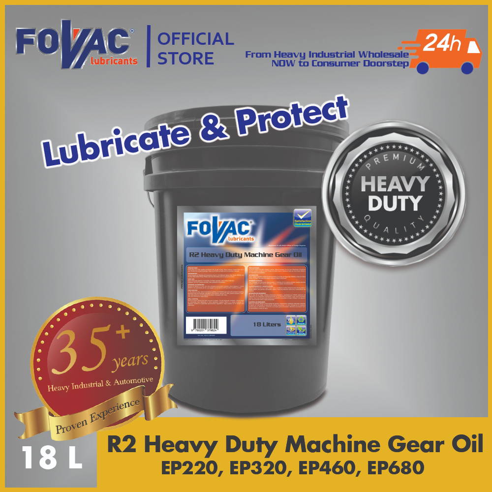 FOVAC R2 Heavy Duty Machine Gear Oil EP460 - 18Liters | Shopee Malaysia