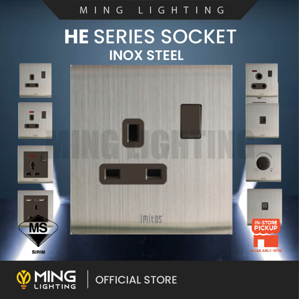 (Sirim) Imitos HE Series Inox Steel Modern Wall Switch Door Bell ...