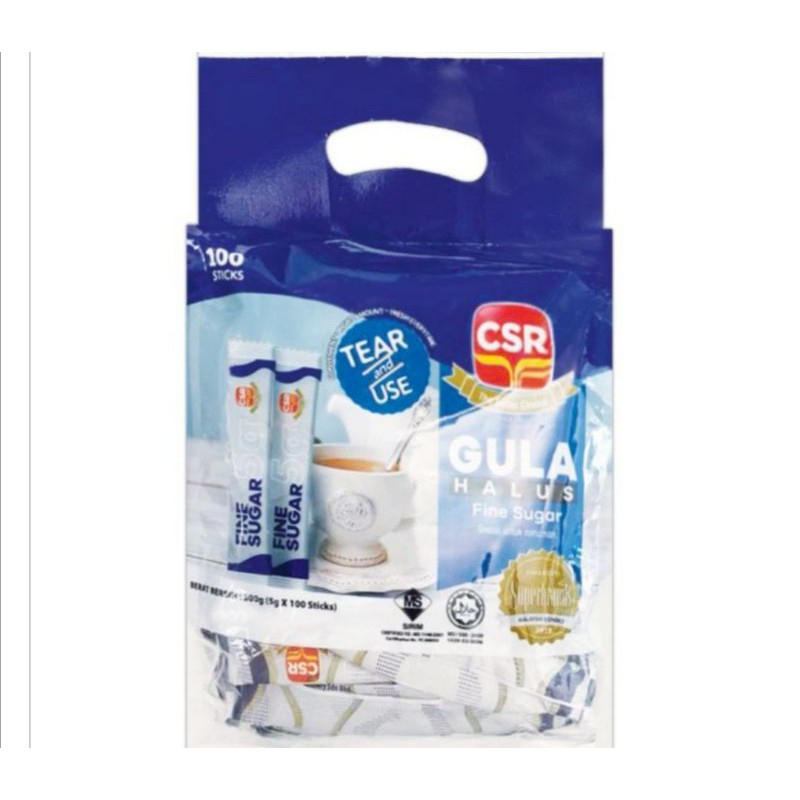 CSR Brown Sugar Fine Sugar Stickpack Sachet - 100x5g ( CSR Brown Sugar ...