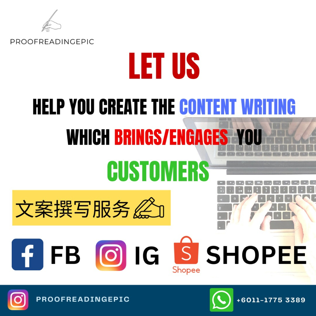 Copywriting & Content Writing Service [100% Original] [Malay/ English ...