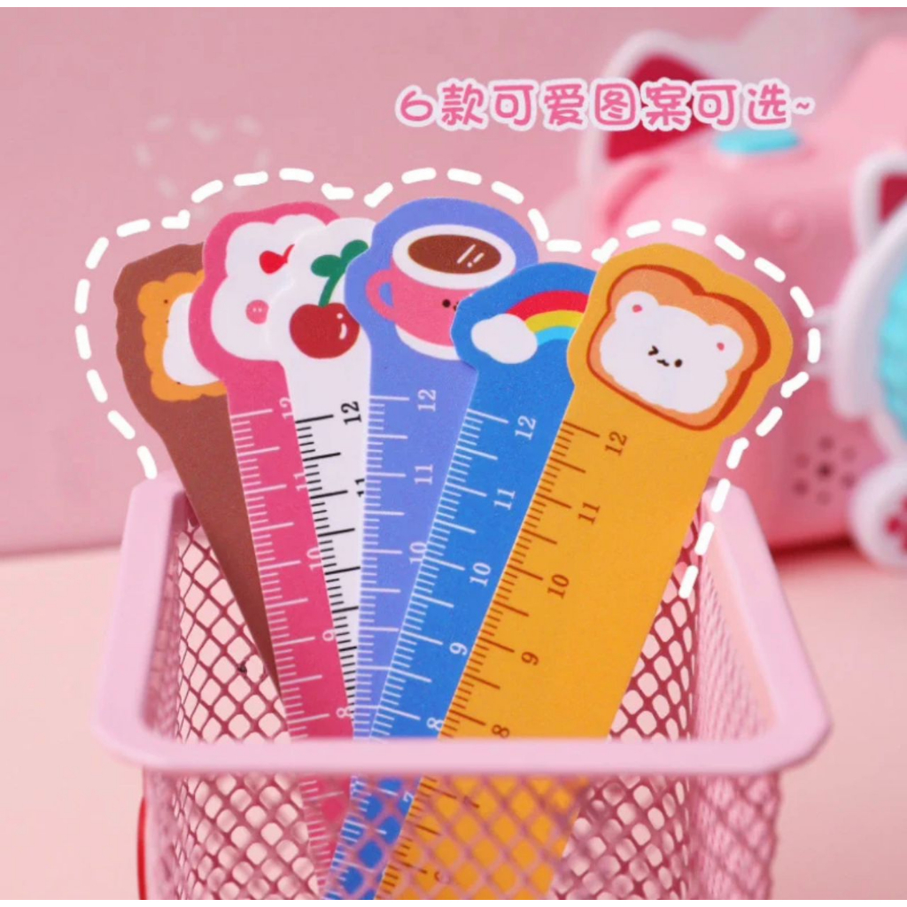 12cm Cartoon Animal Ruler Bookmark Bendable Ruler Student Stationery ...