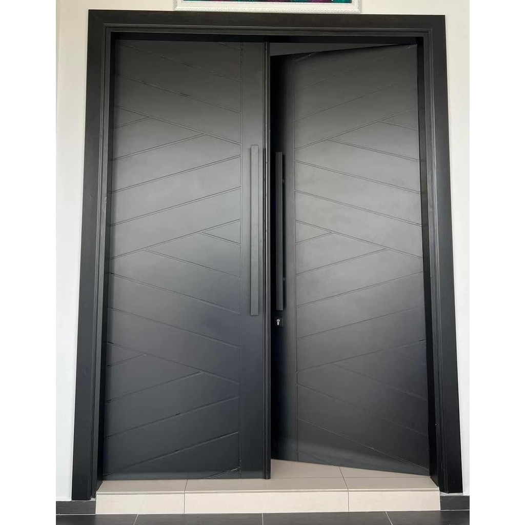 Pintu Kayu Utama Depan Rumah Full Solid Wooden Door THICK Panel Tebal ...