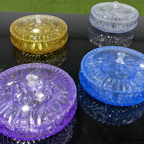 Crystal Bowl with 6 Compartments PS800/6 / Air Tight Party Serving Dome ...