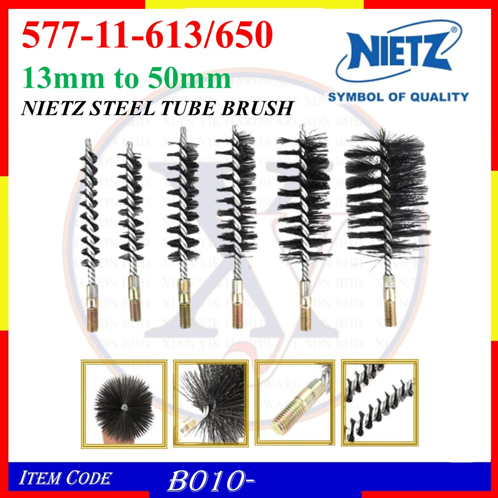 B010- (13mm to 50mm) NIETZ STEEL TUBE BRUSH / BOILER BRUSH / TUBE BRUSH ...