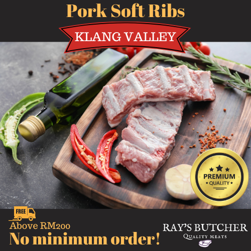 Fresh Pork Soft Ribs 猪肉软骨! Vacuum Packed 500g [Ray's Butcher Pork ...