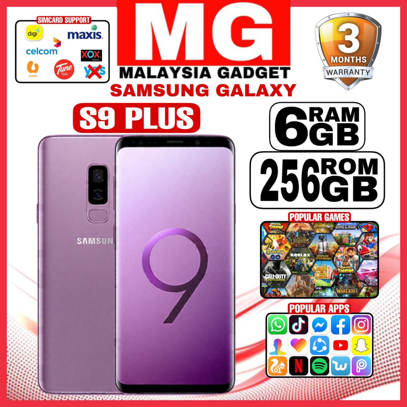 Samsung Galaxy S9+, S9 Plus (SNAPDRAGON 845) (Original Secondhand)[3 Months Warranty](SME ...