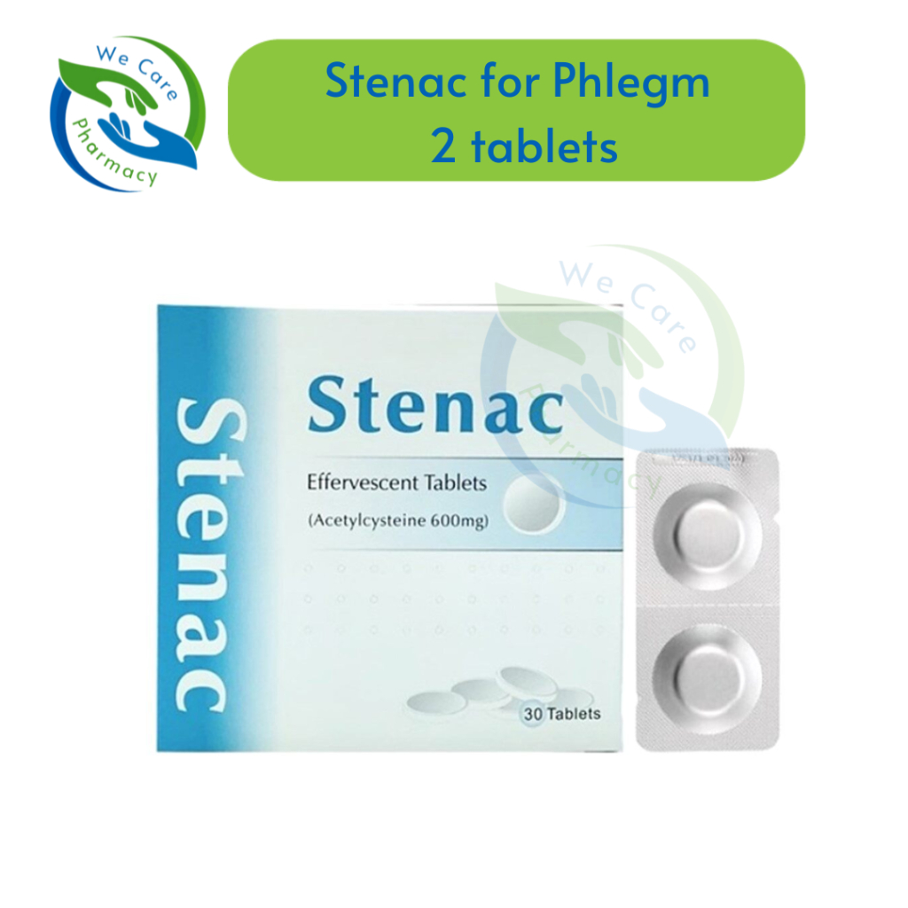 Stenac Effervescent 600mg / Ubat pecah kahak, lendir pekat dan lega ...