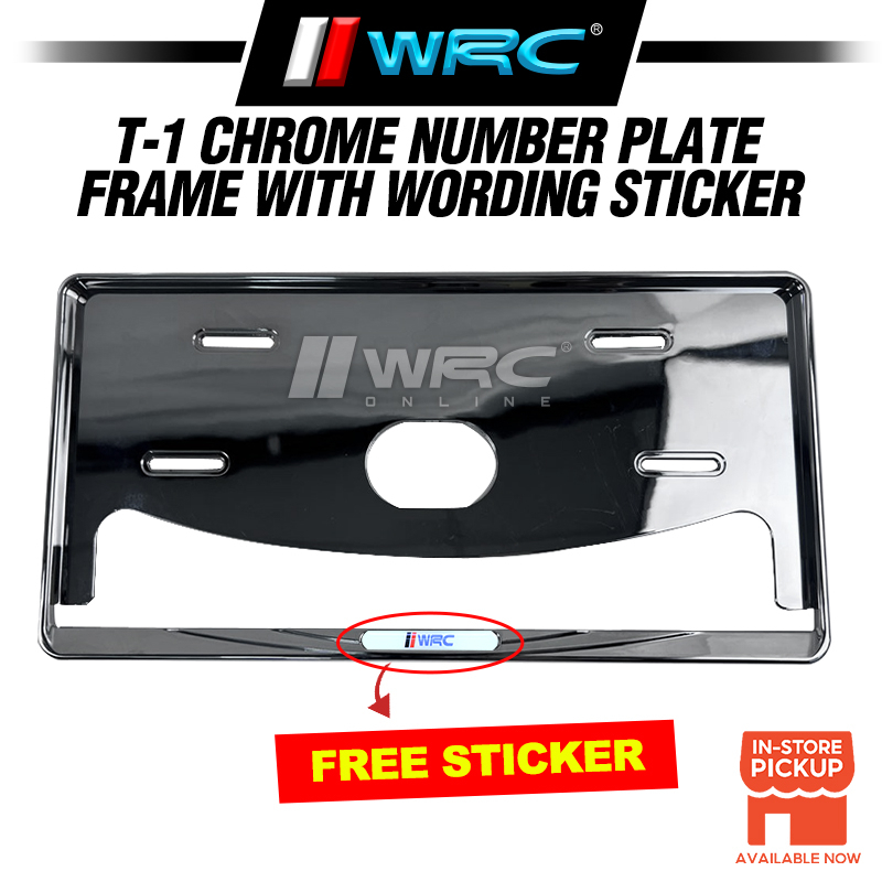 T-1 CHROME Number Plate Frame JDM Daihatsu Japan Style Universal ( 1pc ...