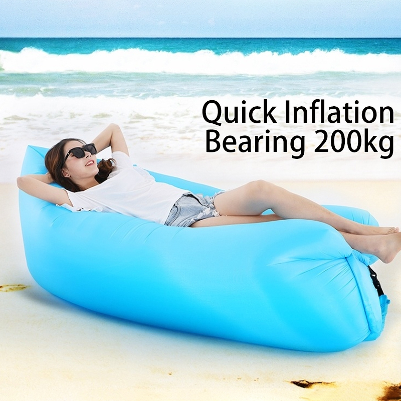 SL_ Inflatable Wind Picnic Camping Lamzac Air Lazy Sofa Lounge Bed ...