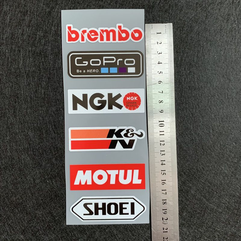 Sticker Motor Strip Decal Reflective Waterprooof Stickers Set Motorcycle Stiker Racing HRC NGK ...