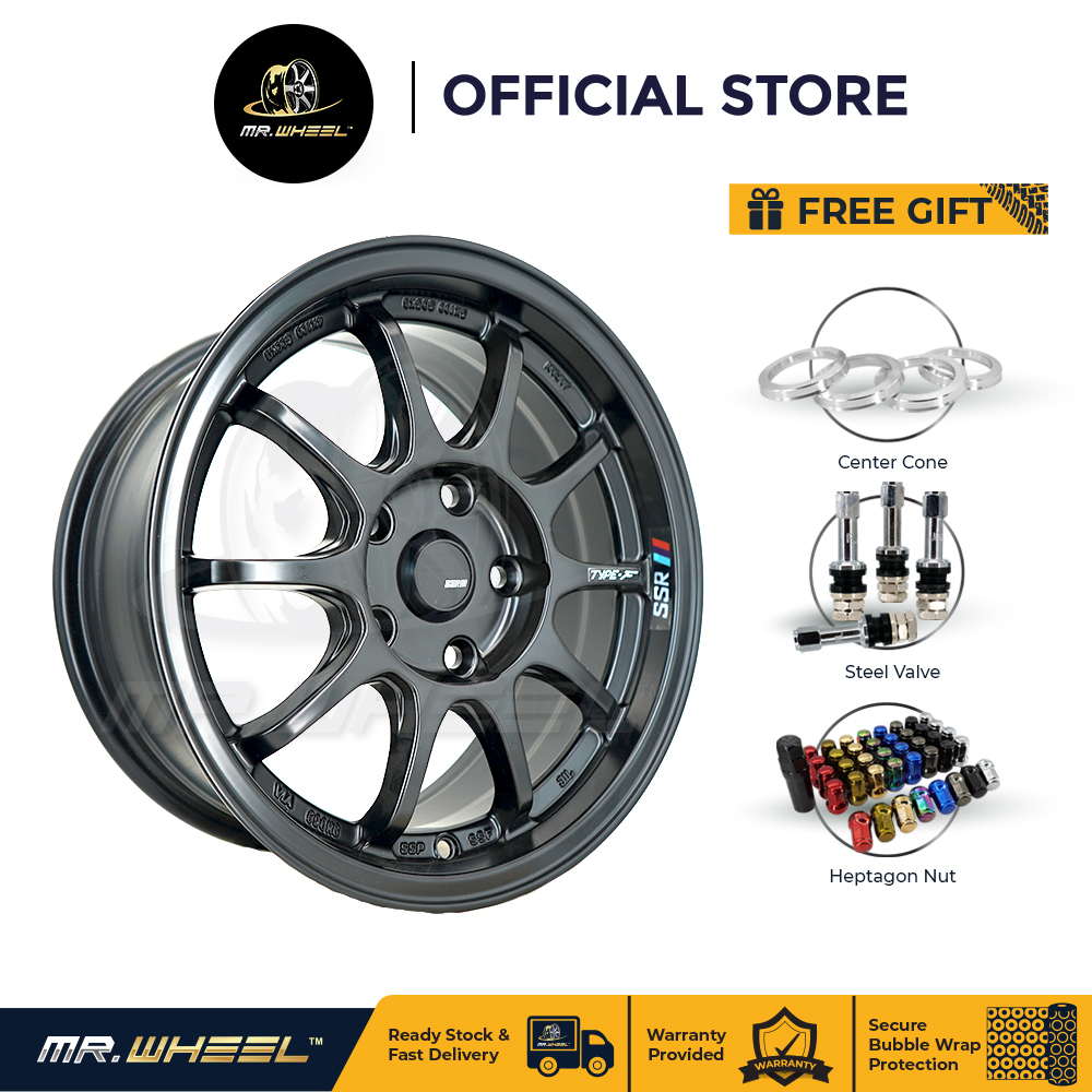 New Sport Rim SSR Type F 15inch 15x7 5x114.3 ET40 Matt Black Exora ...