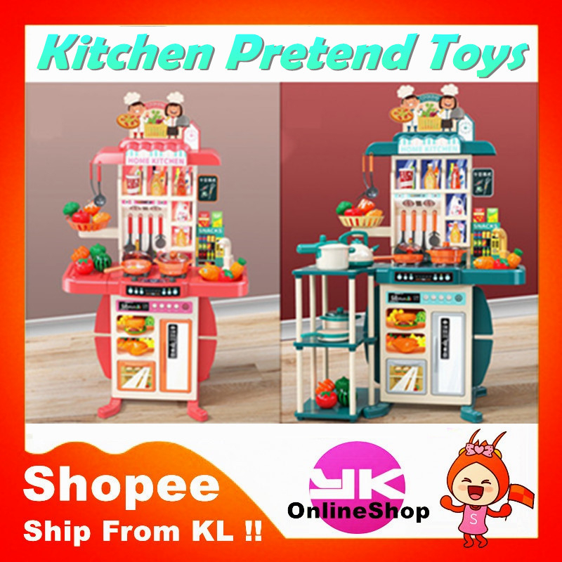 ( Ship Out Selangor )95CM Height Kids boy girl Kitchen Toy Pretend Play ...