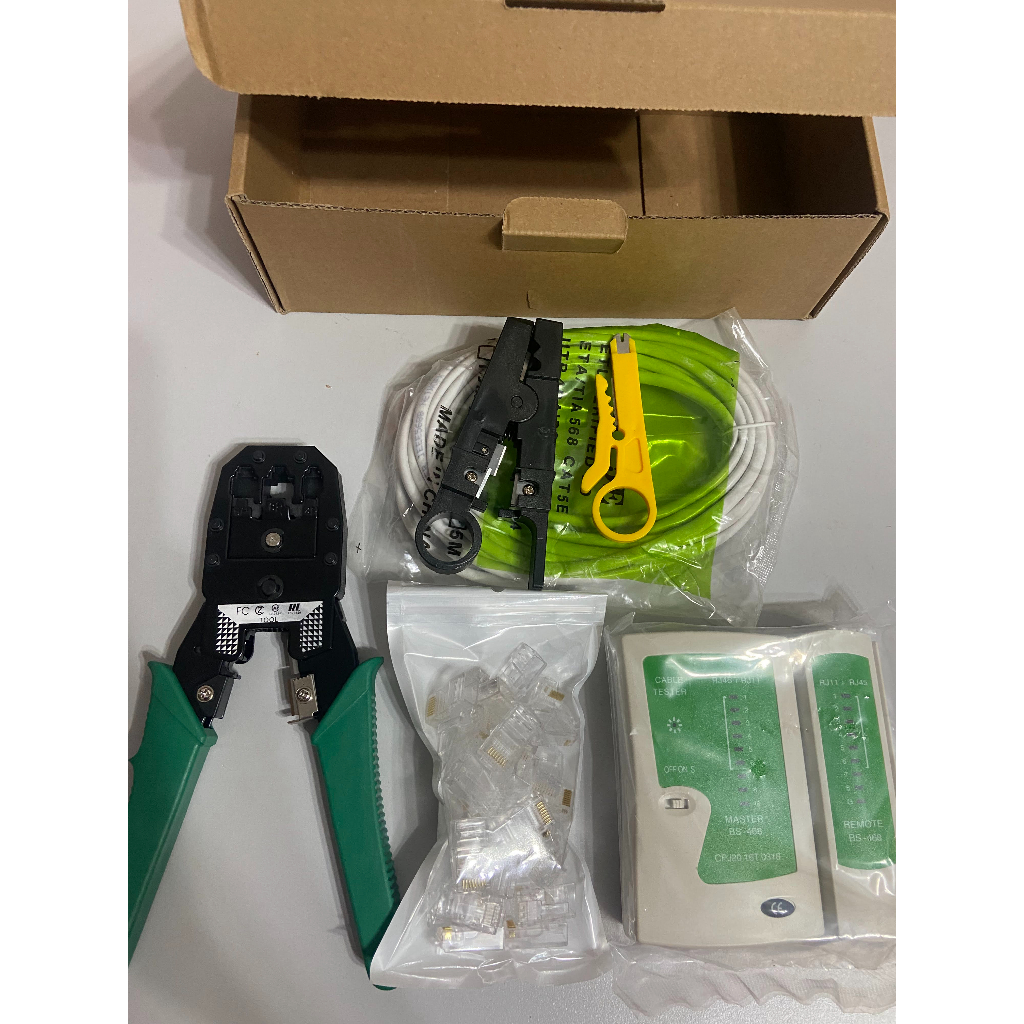 CAT5e CAT6 LAN Network Cable Tool Kit UTP Wire Stripper Test RJ45 RJ11 ...