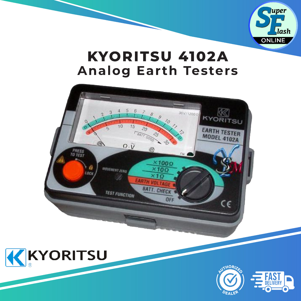 Kyoritsu 4102A Analog Earth Testers Earth Resistance Tester | Shopee ...