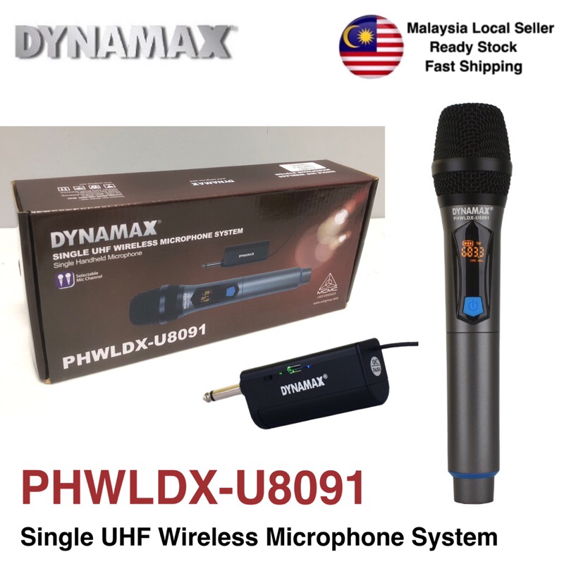 Dynamax U8091 Single UHF Wireless Microphone | Shopee Malaysia