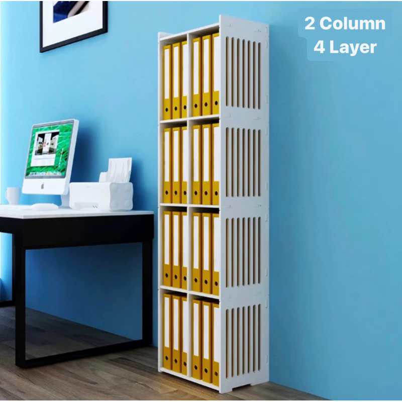 DIY Rak Buku Ikea Style Bookshelf Furniture Office Rack File Stationery ...