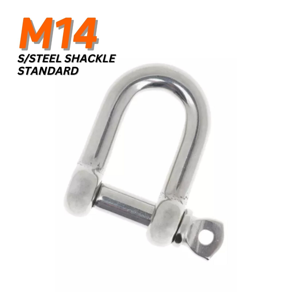 M4 M5 M6 M8 M10 M12 M14 Stainless Steel 304 U shaped Shackle Hook Screw Pin Bow Shackle SS304 ...
