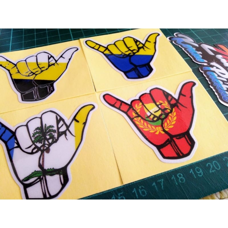 STICKERS TANGAN BENDERA NEGERI PERLIS KEDAH PERAK PULAU PINANG STICKER ...