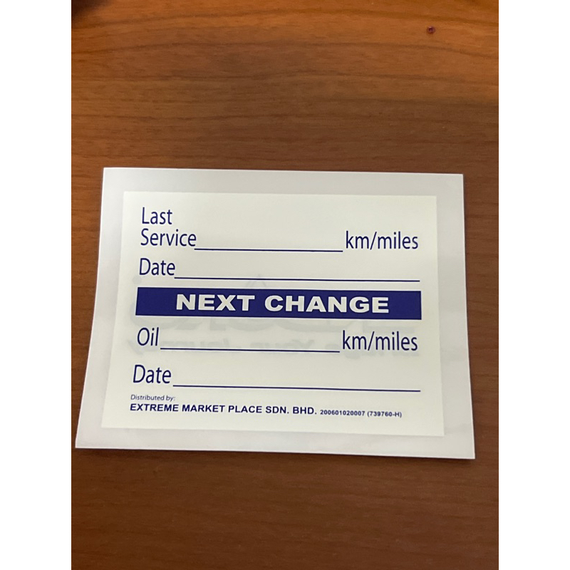 ENGINE OIL /AUTO TRANSMISSION FLUIDS MILEAGE SERVICE STICKER ...