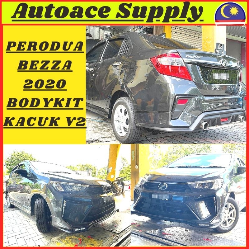 🔥PERODUA BEZZA 2020/2023 BODYKIT KACUK V2 D68 GEAR UP | Shopee Malaysia