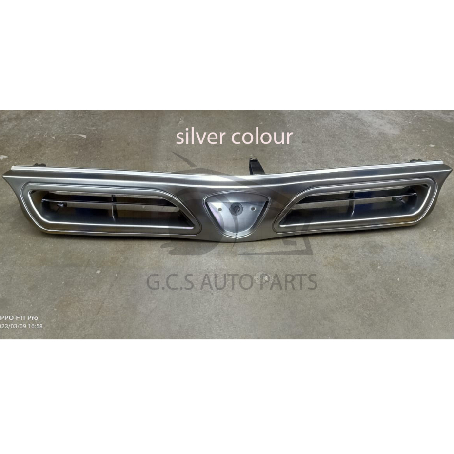 Proton Wira 1.5 / Wira 1.6 Front Grille / Sarong Depan (Silver / Chrome ...