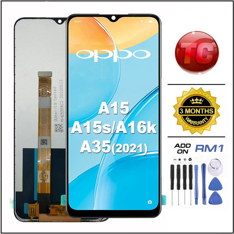 LCD OPPO A15/ A15s/ A16K/ A35 2021/ A16e Compatible For Original Glass ...