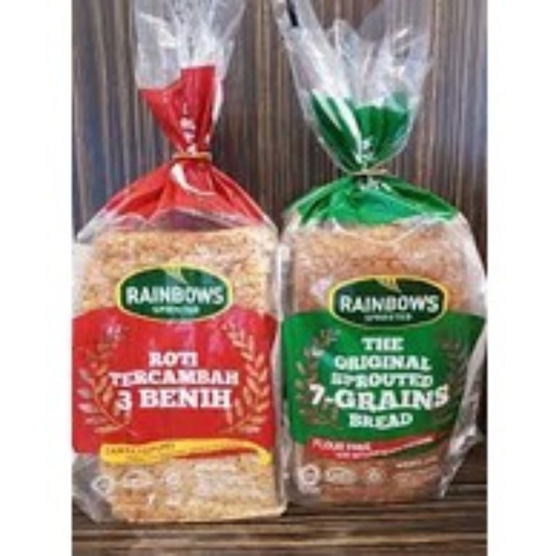 Rainbow Sprouted Flour free Bread 7Grains/3Seeds Healthy Roti 450g ...