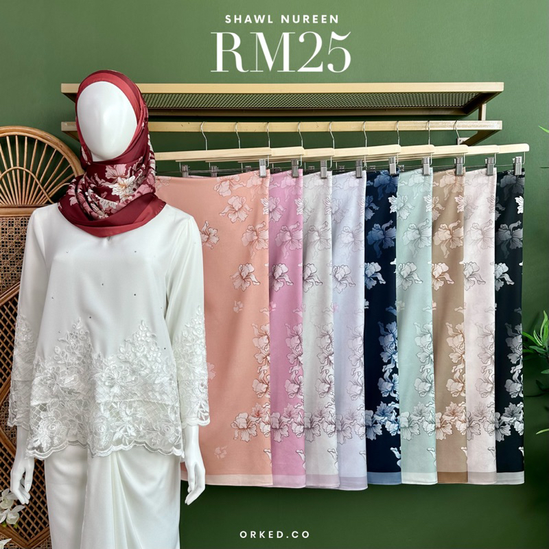 SHAWL NUREEN BY BUTIK ORKED.CO | Shopee Malaysia