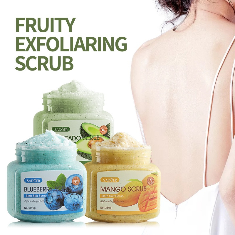SADOER Fruit Bath Salt Scrub Exfoliating Cleansing Pore Body 350g Skrub Badan Spa | Shopee Malaysia
