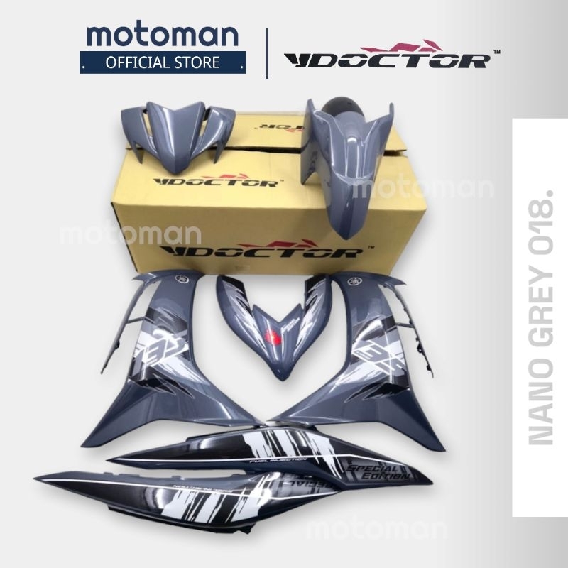 Yamaha LCV8 Coverset Nano Grey LC135 V8 Body Set Nardo Kelabu V8 Fuel ...