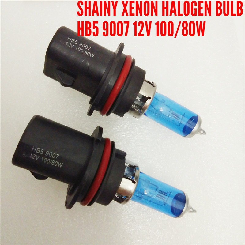 SHAINY HB5/9007 Lamp Super White Car Halogen Bulb 100/80W DC 12V 1 Pair ...