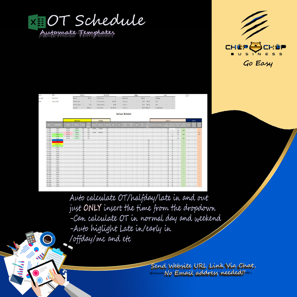 Timesheet OT Template automate | Shopee Malaysia