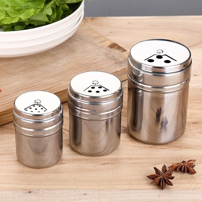 Stainless Steel Herbs Spice Jar Seasoning Bottle Condiment Bottle, Salt ...